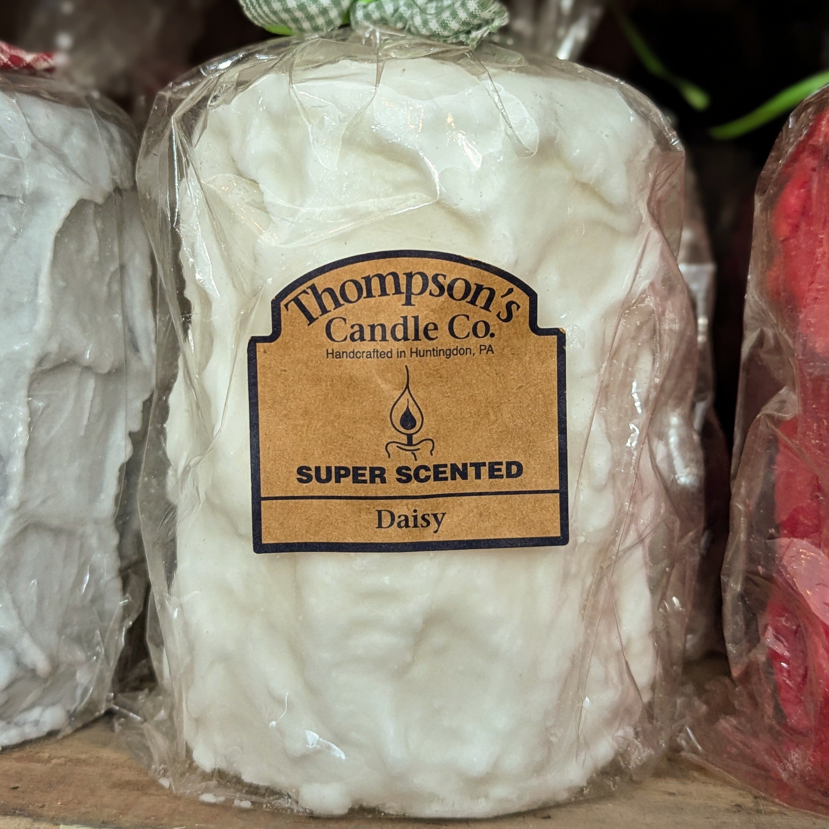 Daisy Thompson Pillar Candle – The Purple Painted Lady