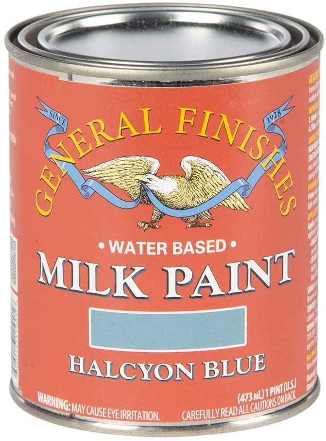 General Finishes Water Based Milk Paint - Halcyon Blue – The Purple ...